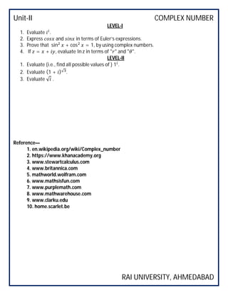 Diploma_Semester-II_Advanced Mathematics_Complex number | PDF