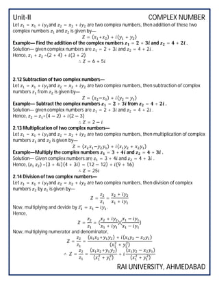 Diploma_Semester-II_Advanced Mathematics_Complex number | PDF