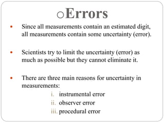 Diploma sem 2 applied science physics-unit 1-chap 2 error s | PPTX