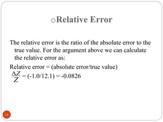 Absolute Error Formula Physics