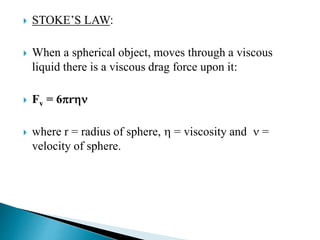 Diploma sem 2 applied science physics-unit 2-chap-3 viscosity | PPTX