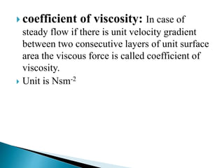 Diploma sem 2 applied science physics-unit 2-chap-3 viscosity | PPTX