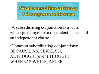 Diploma Sem II Unit 1 Conjunctions | PPT