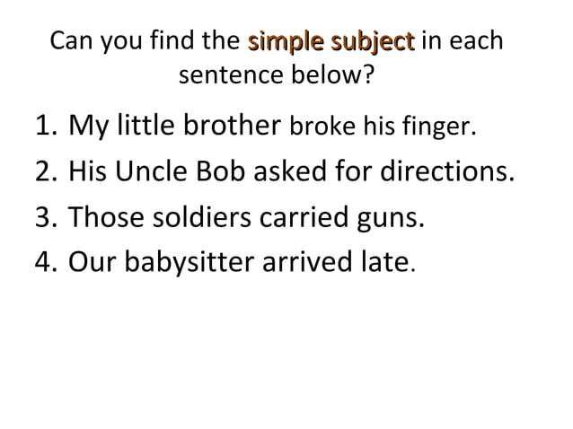 Diploma Sem II Unit I Subject and Predicate | PPT