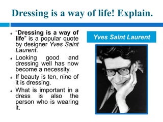 Diploma Sem II Unit V Dress for Success | PPTX