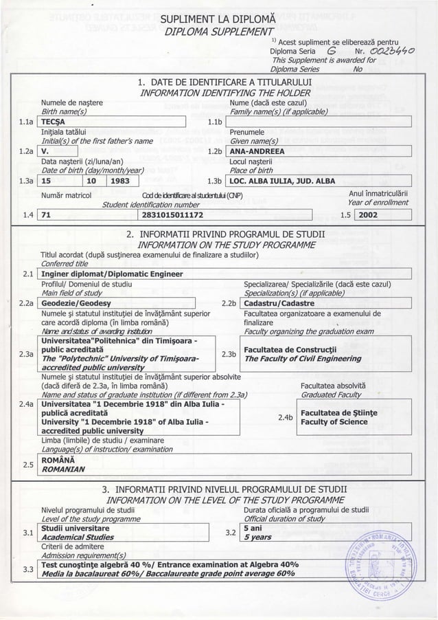 Diploma supplement | PDF
