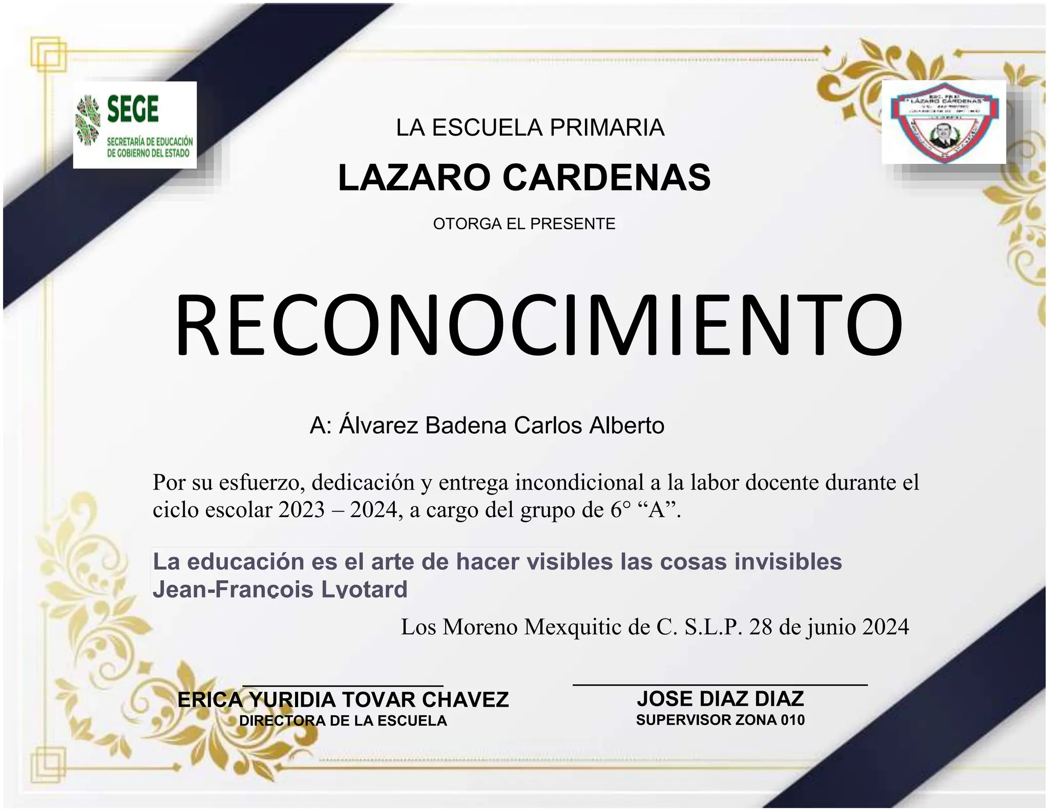 Diplomas y reconocimientos educacion primaria .docx