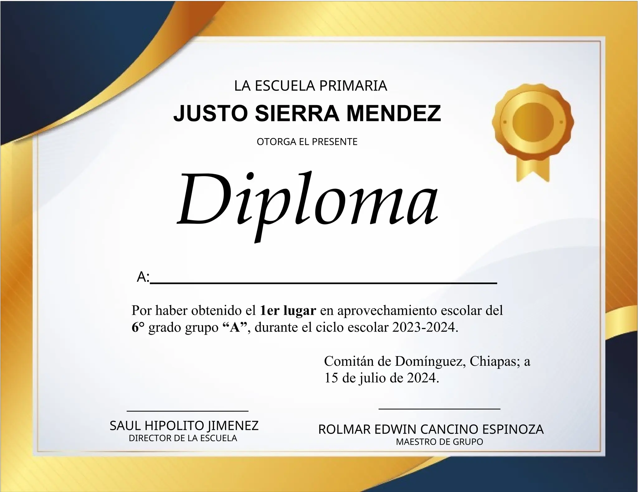 DIPLOMAS Y RECONOCIMIENTOS PARA CLAUSURA DE SEXTO GRADO DE PRIMARIA | DOCX | Graduation ...