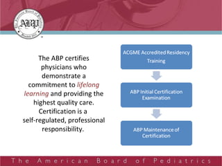 Pediatric Maintenance of Certification | PPT