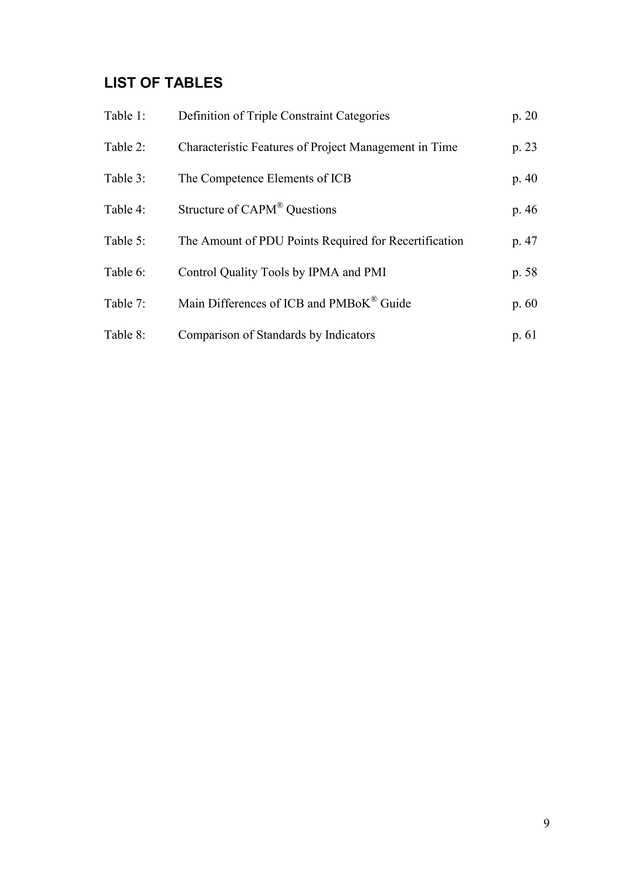 Analysis of IPMA and PMI Standards and Their Comparison | PDF