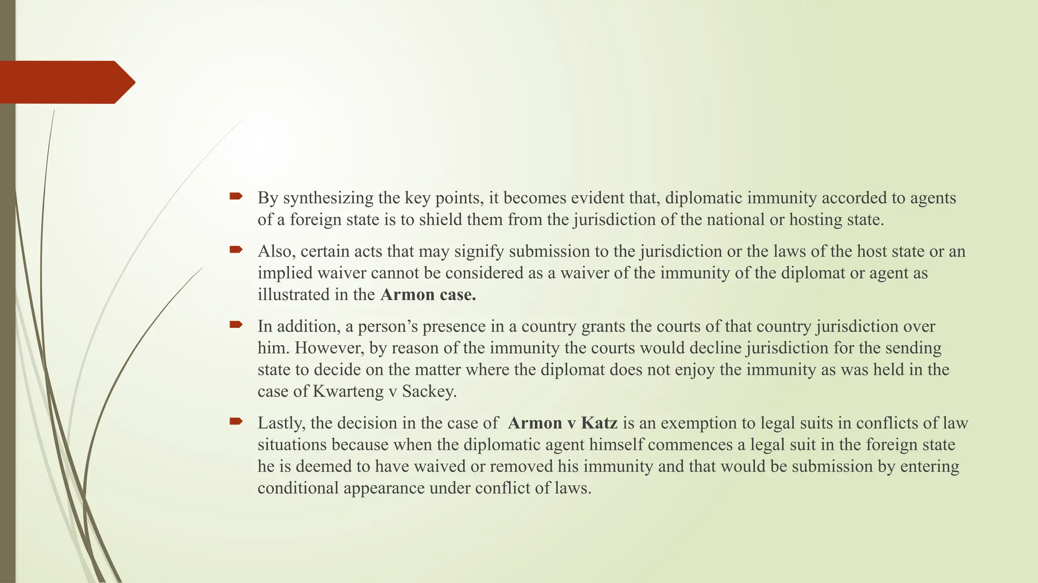 DIPLOMATIC IMMUNITY in Conflict of law.pptx