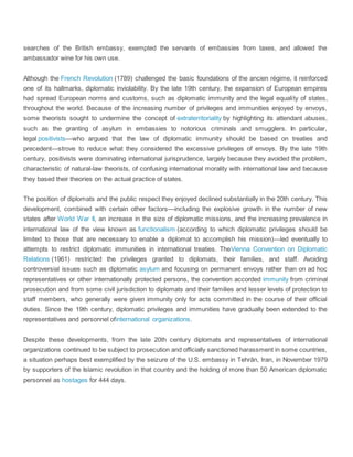 Diplomatic Immunity | DOCX