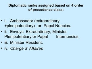 DIPLOMATIC LAW AND INTERNATIONAL CONVENTIONS. | PPT