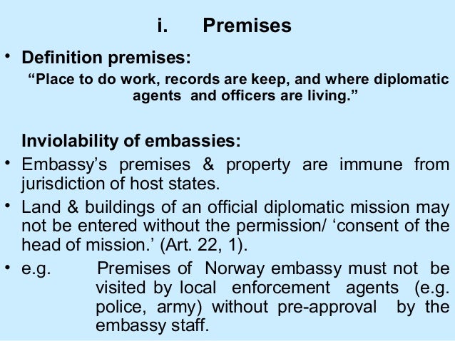 DIPLOMATIC LAW AND INTERNATIONAL CONVENTIONS.