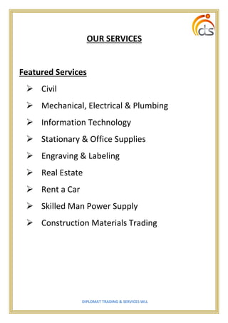 Diplomat Trading & Services WLL | PDF