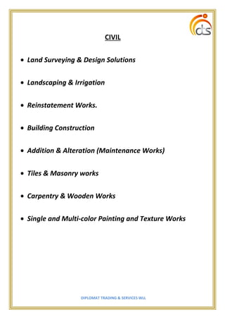 Diplomat Trading & Services WLL | PDF