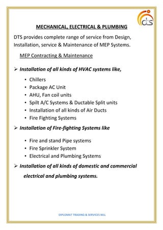 Diplomat Trading & Services WLL | PDF