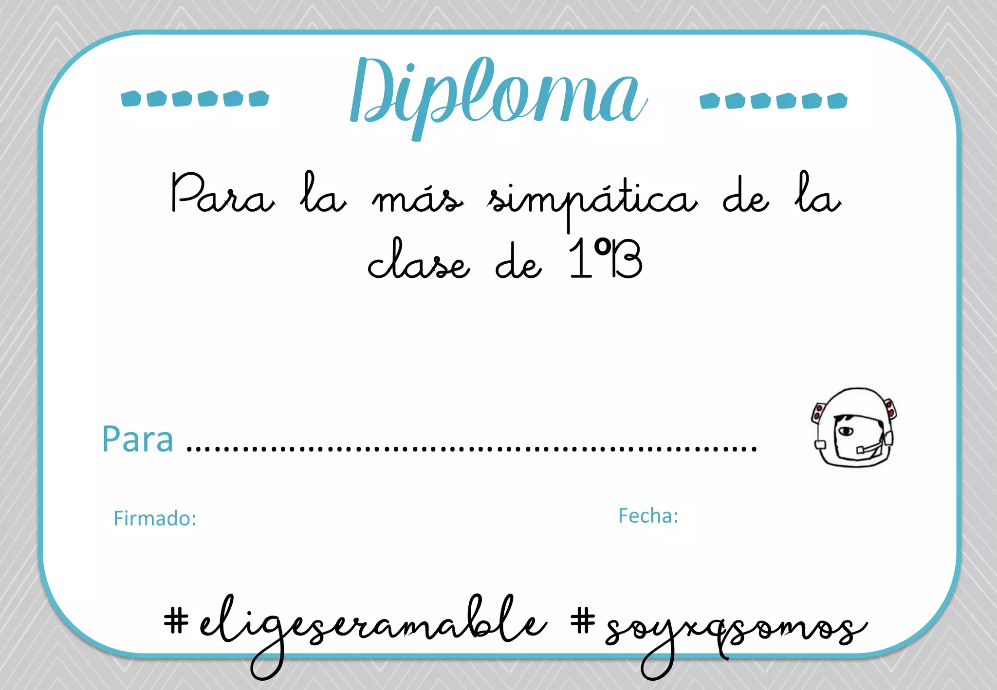 Diploma para la amabilidad | PDF