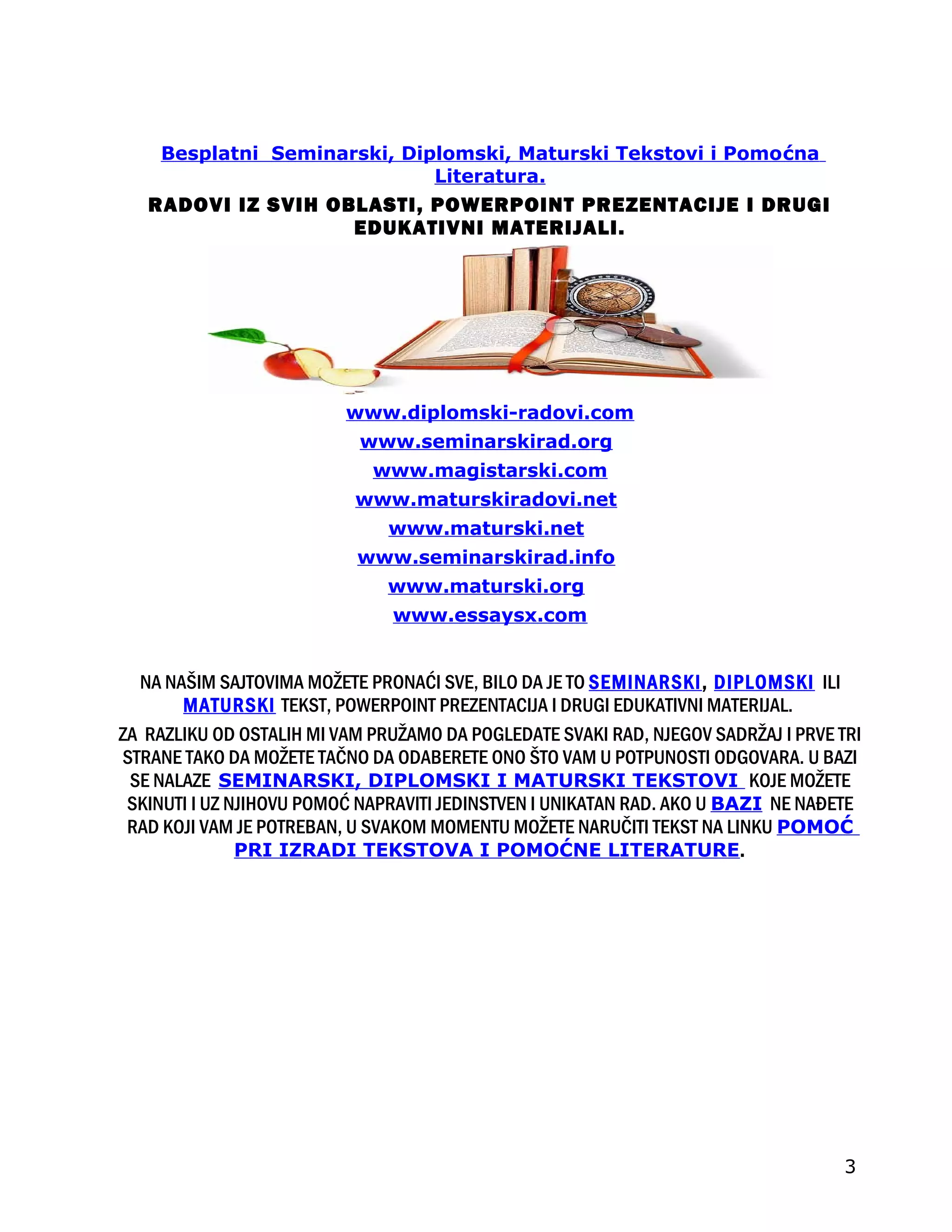 Diplomski rad zalihe | DOC