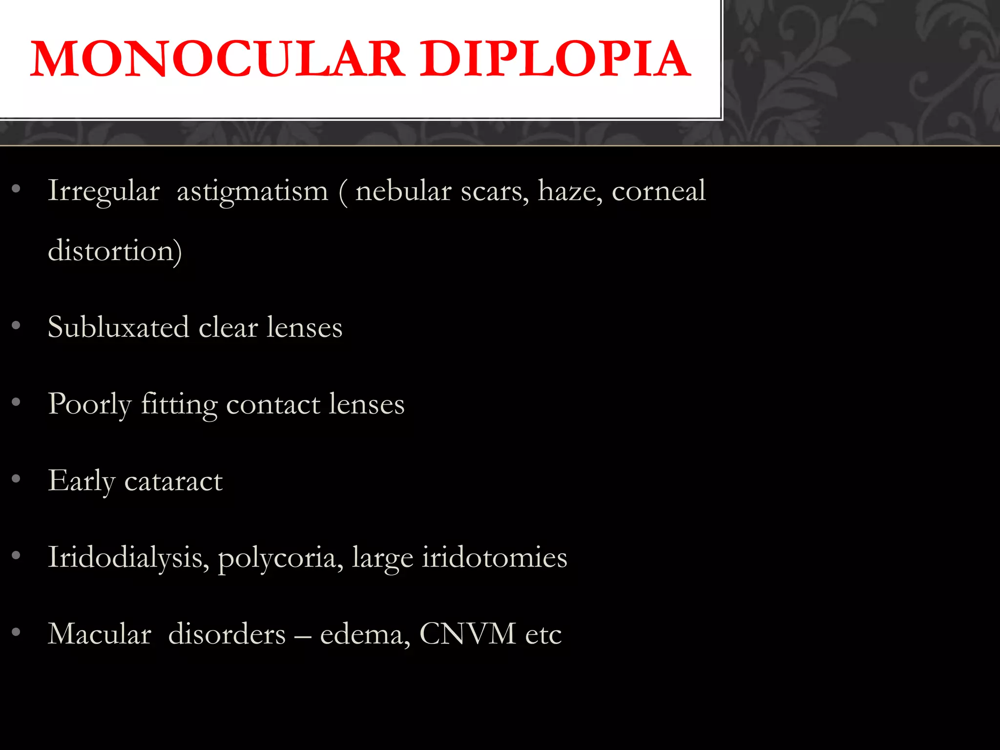 Diplopia | PPTX