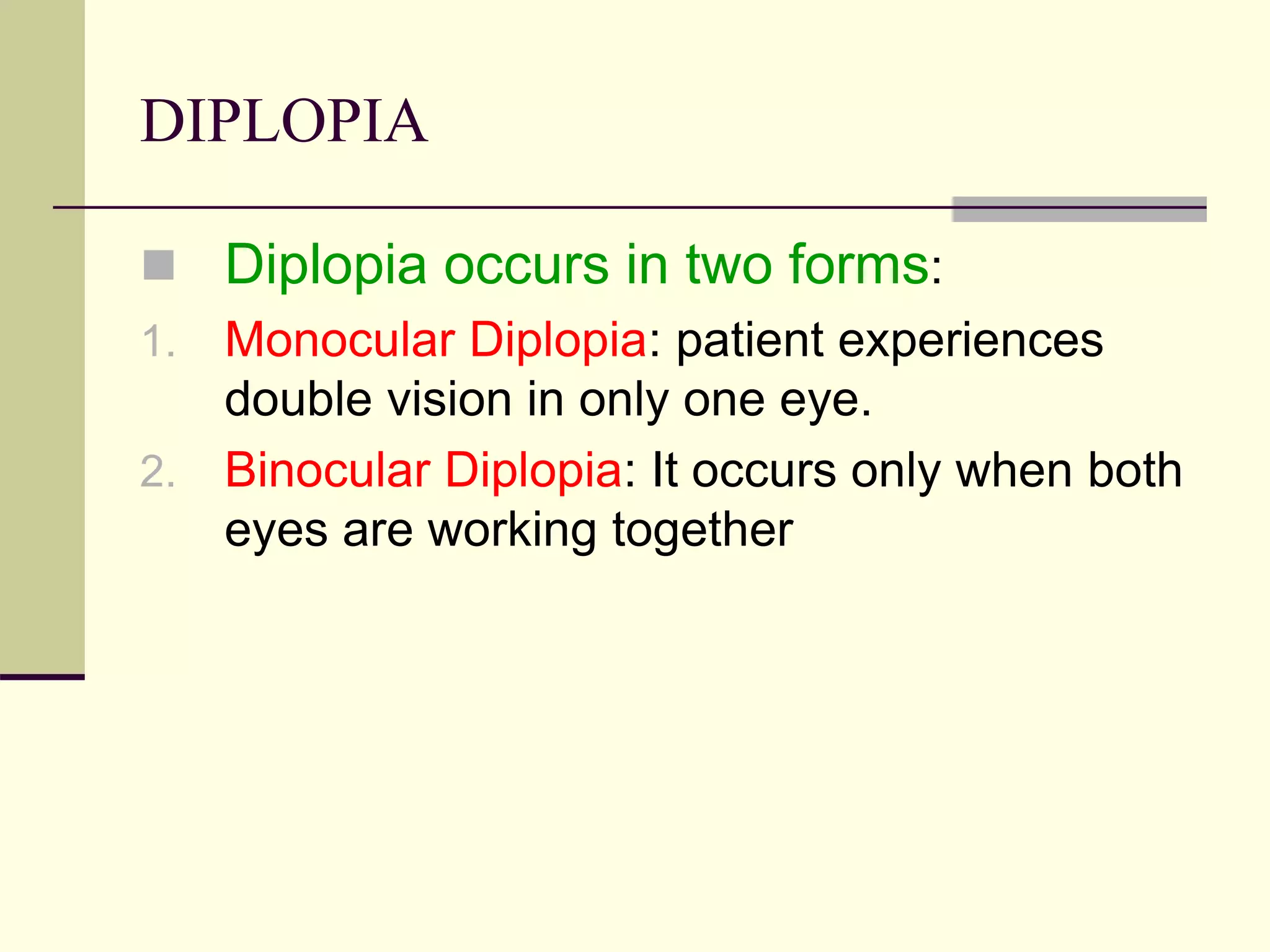 Diplopia 1 | PPT