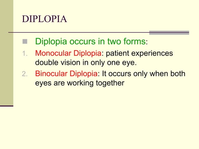 Diplopia 1 | PPT