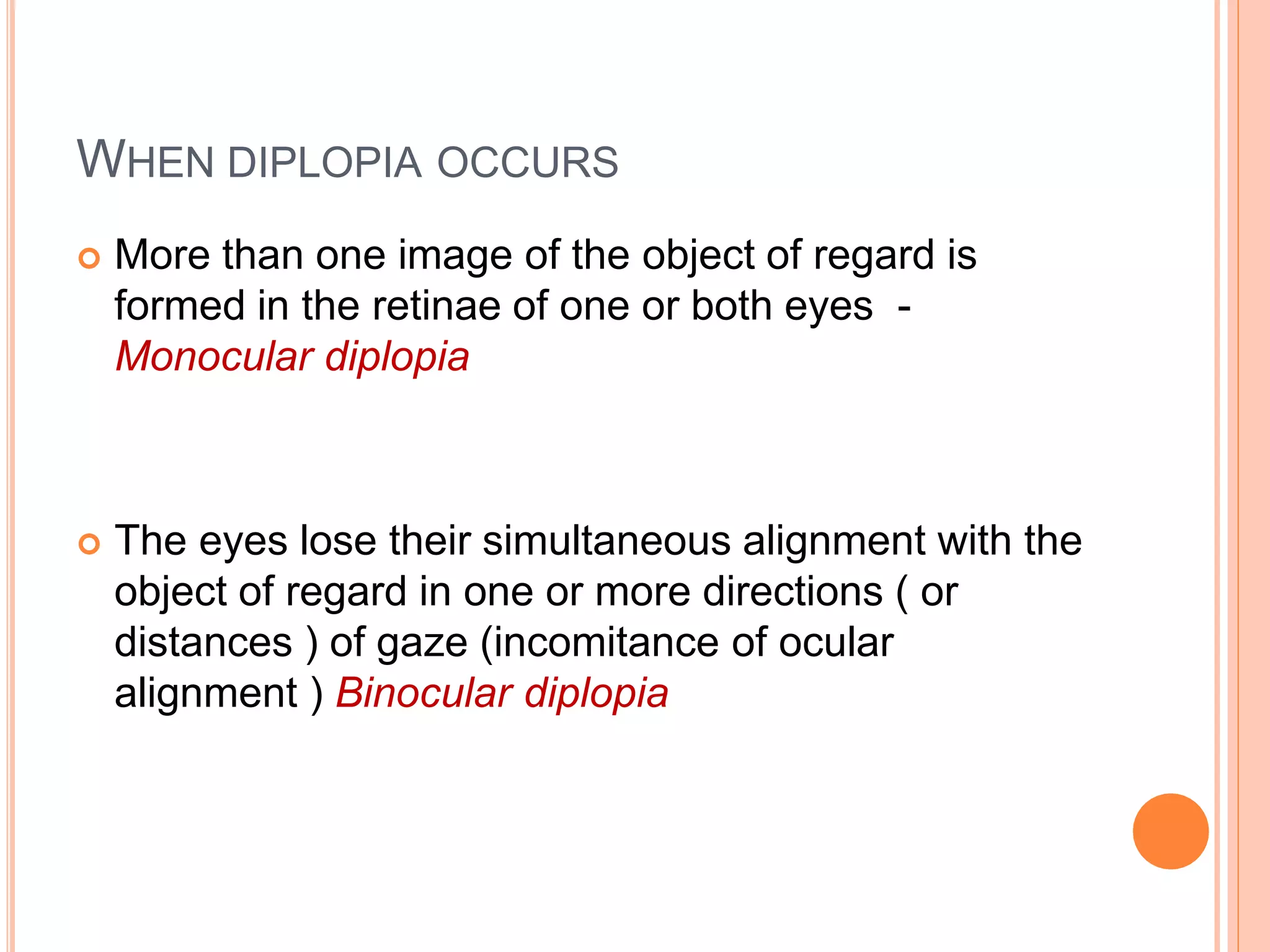 Diplopia approach | PPTX | Eye and Vision Conditions | Diseases and ...
