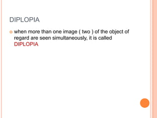Diplopia approach | PPTX