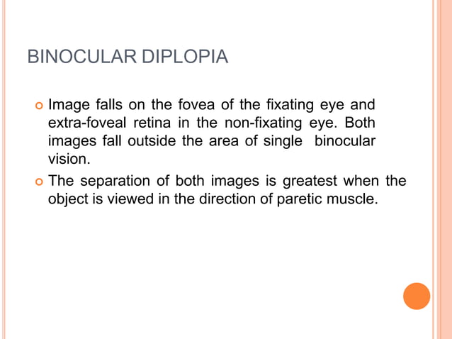 Diplopia approach | PPTX | Eye and Vision Conditions | Diseases and ...