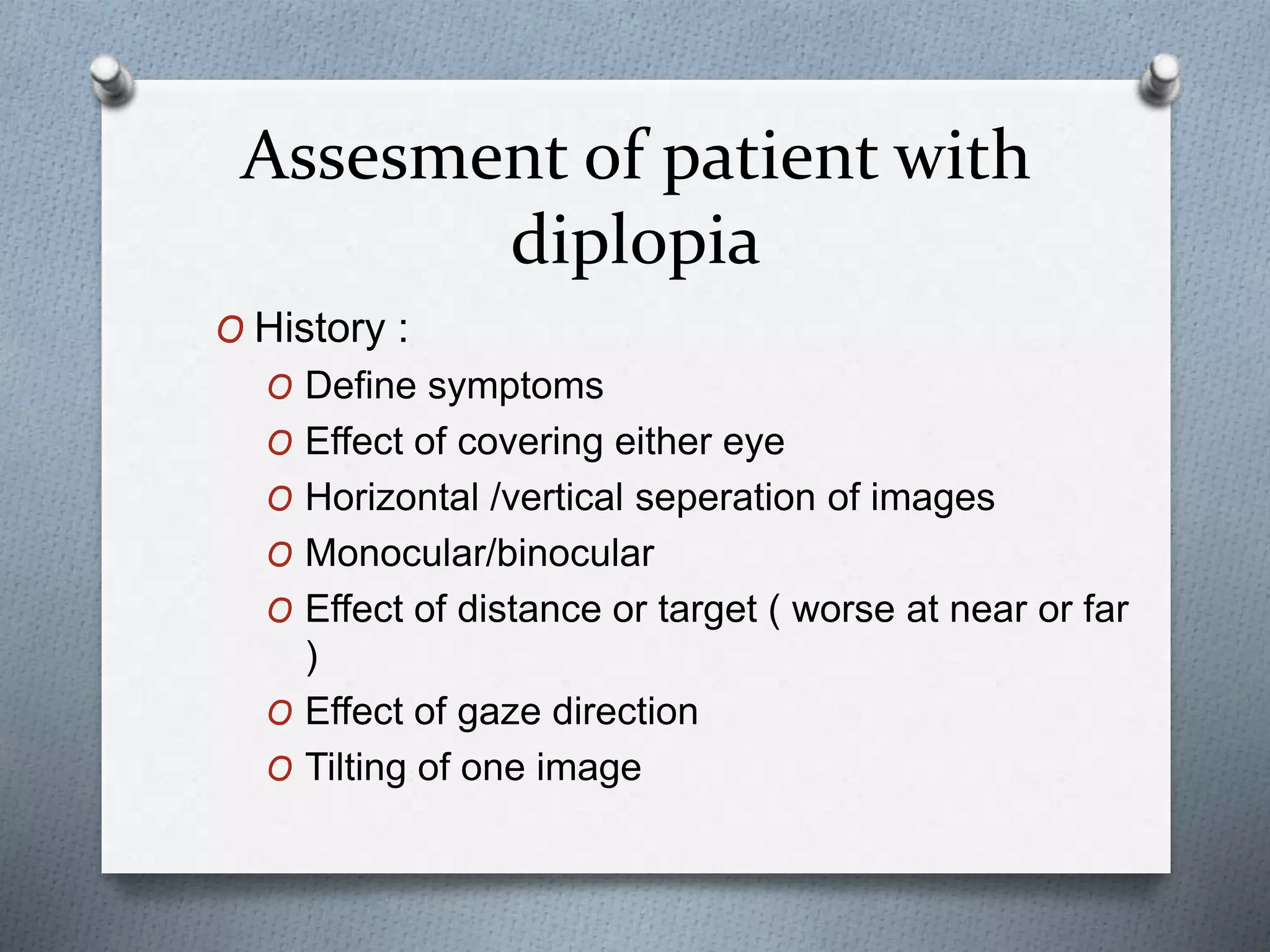 Diplopia by yugandhar tummala | PPTX