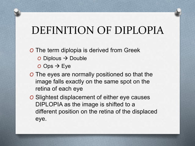 Diplopia by yugandhar tummala | PPTX | Eye and Vision Conditions ...