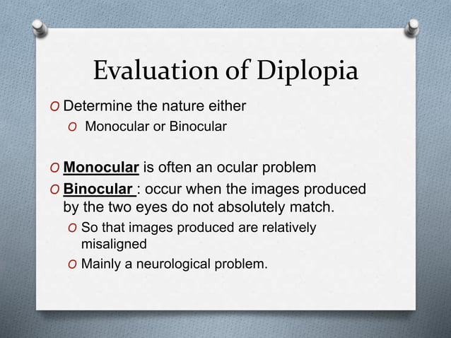Diplopia by yugandhar tummala | PPTX | Eye and Vision Conditions ...