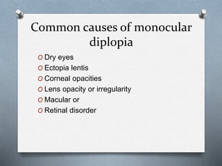 Diplopia by yugandhar tummala | PPTX