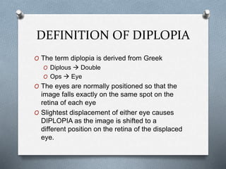 Diplopia by yugandhar tummala | PPT