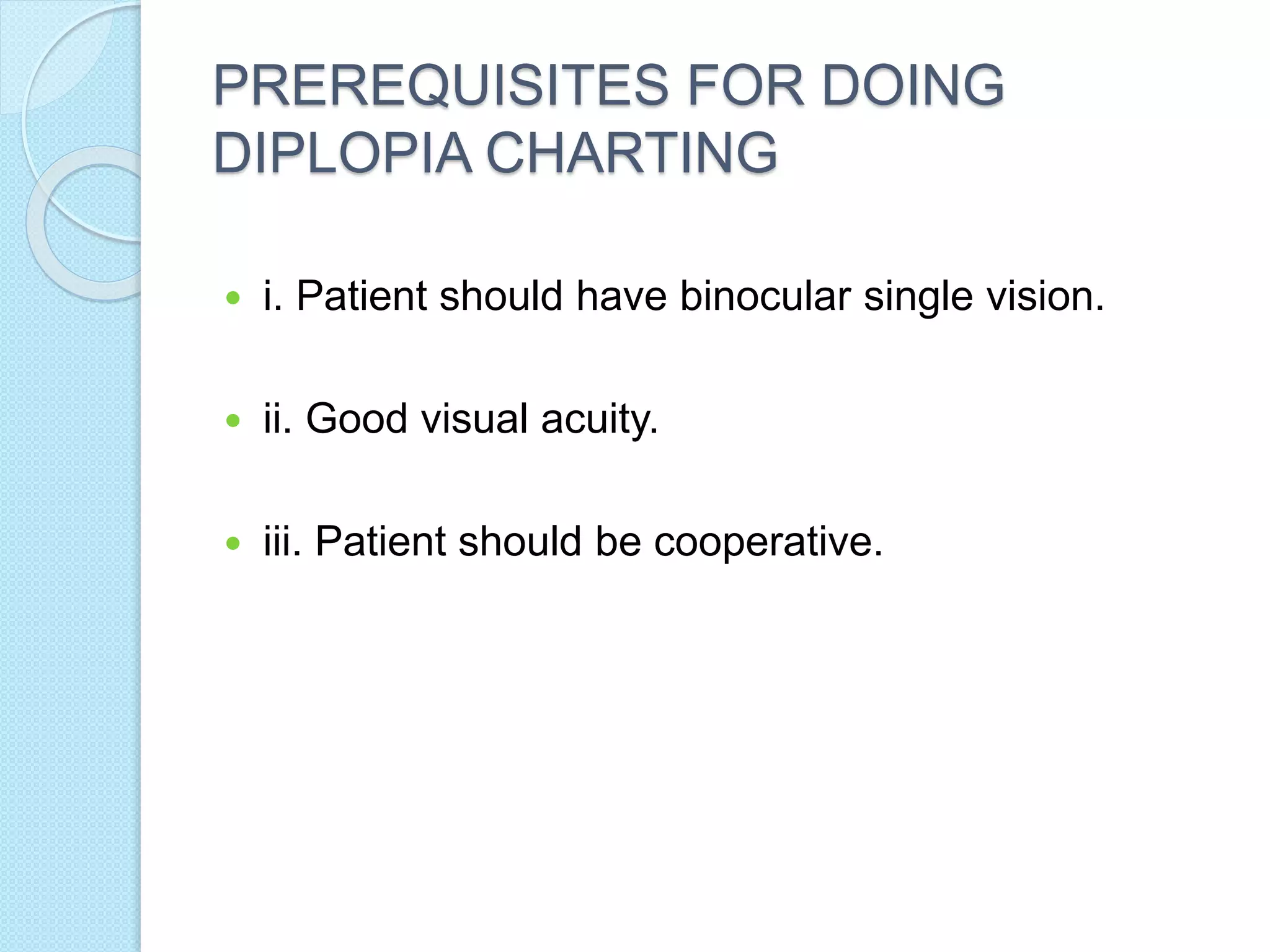 Diplopia chart | PPTX
