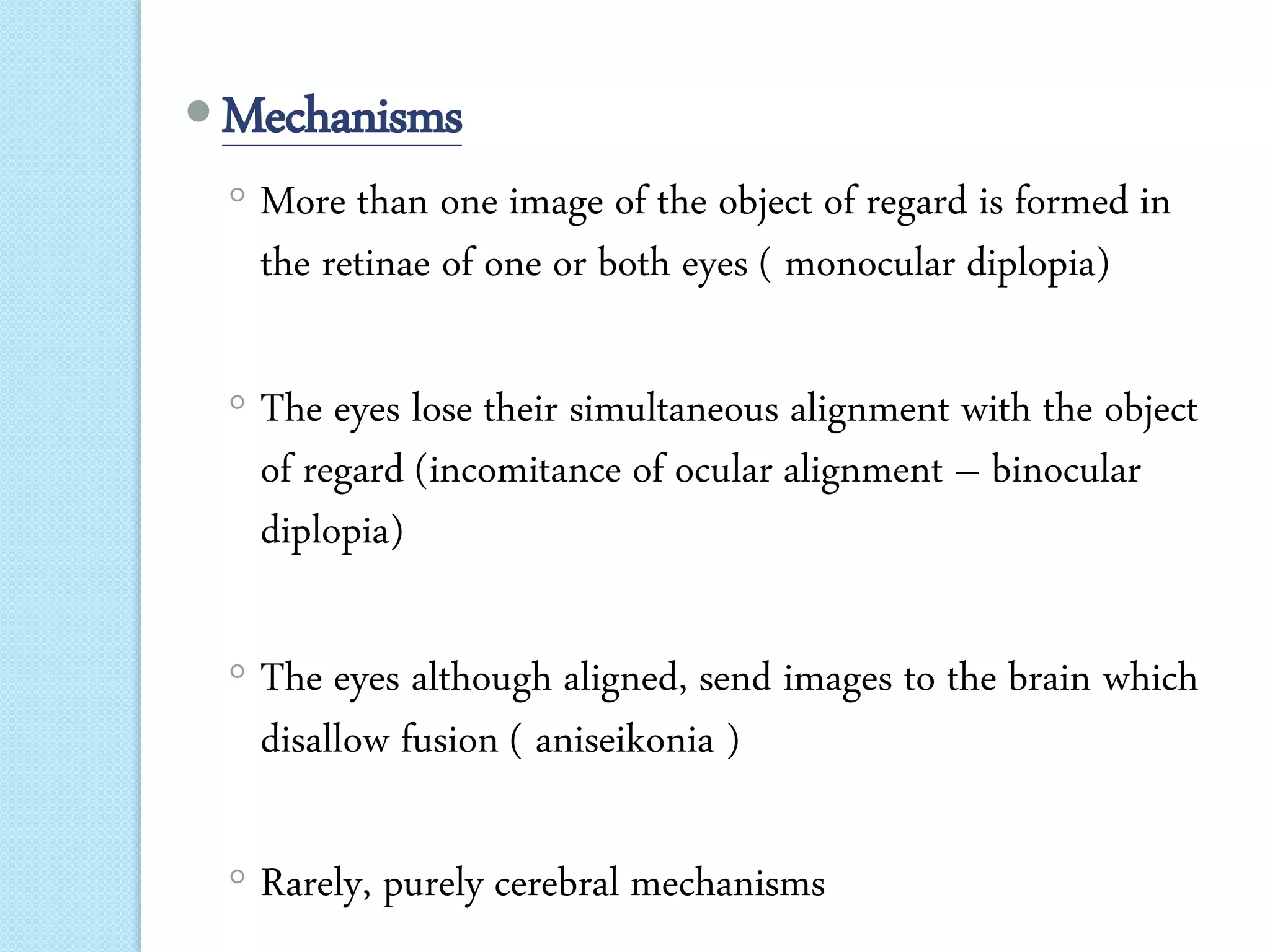 Diplopia chart | PPTX