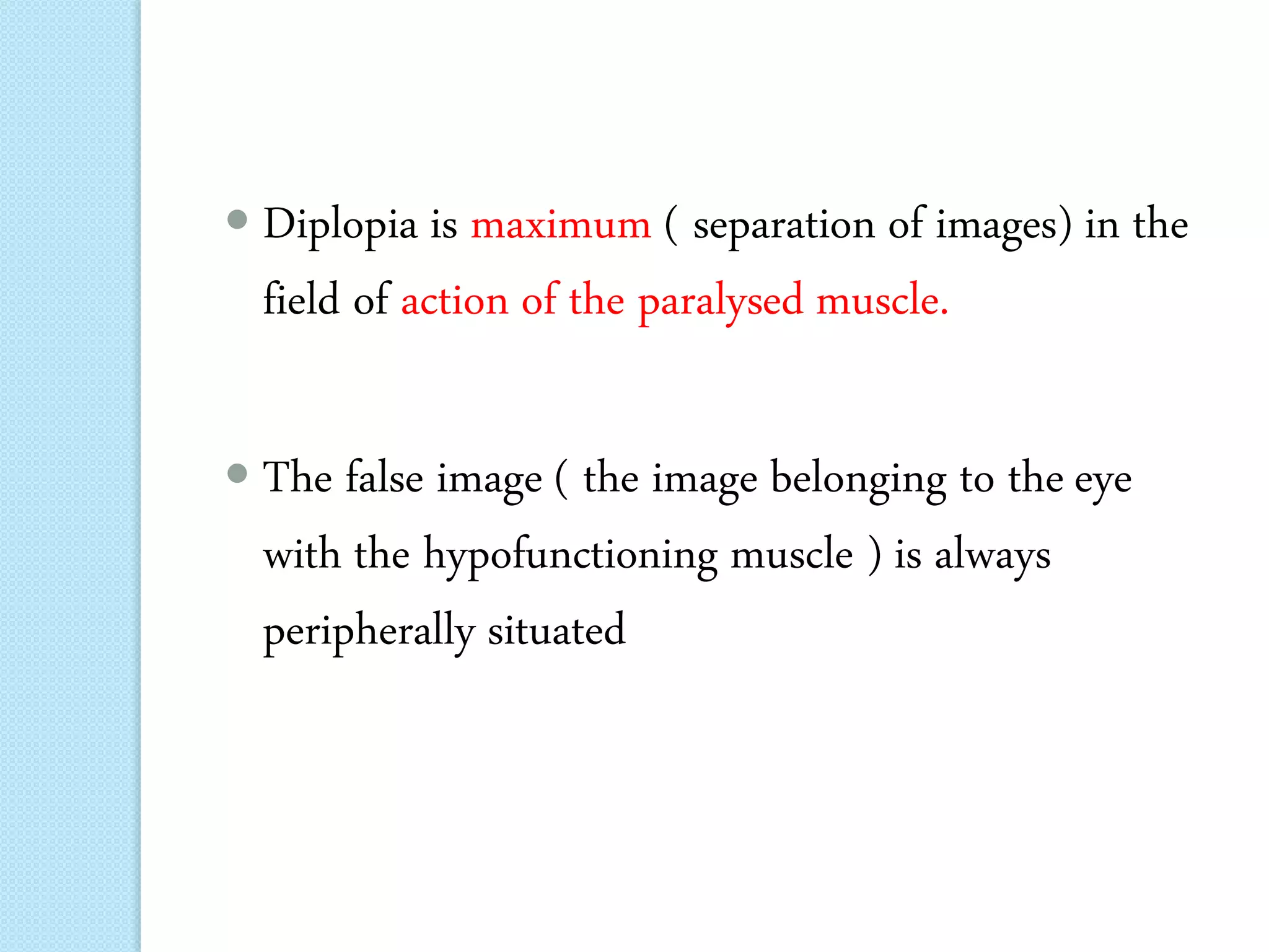 Diplopia chart | PPTX