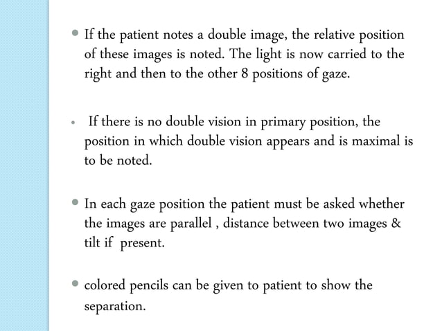 Diplopia chart | PPTX