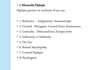 Diplopia chart | PPTX