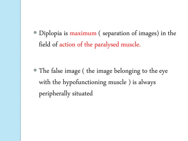 Diplopia chart | PPTX