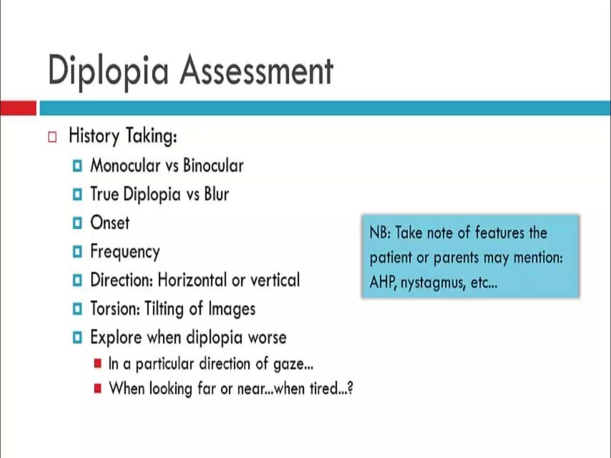 Diplopia chart and its uses | PPTX