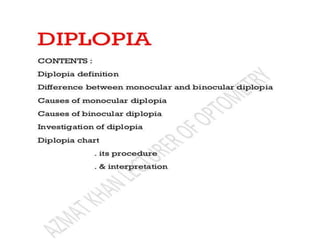 Diplopia chart and its uses | PPTX | Eye and Vision Conditions ...