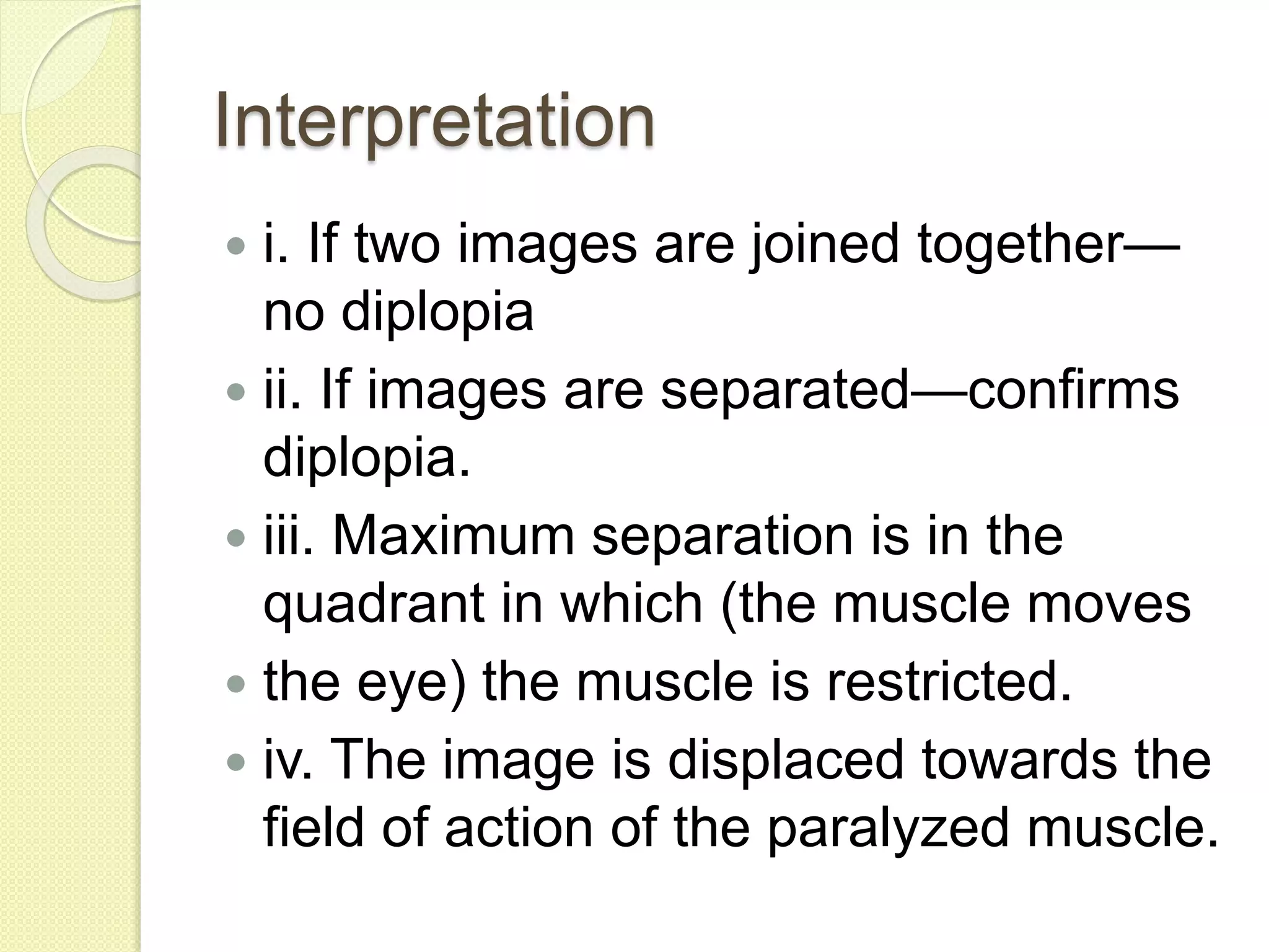 Diplopia charting | PPTX