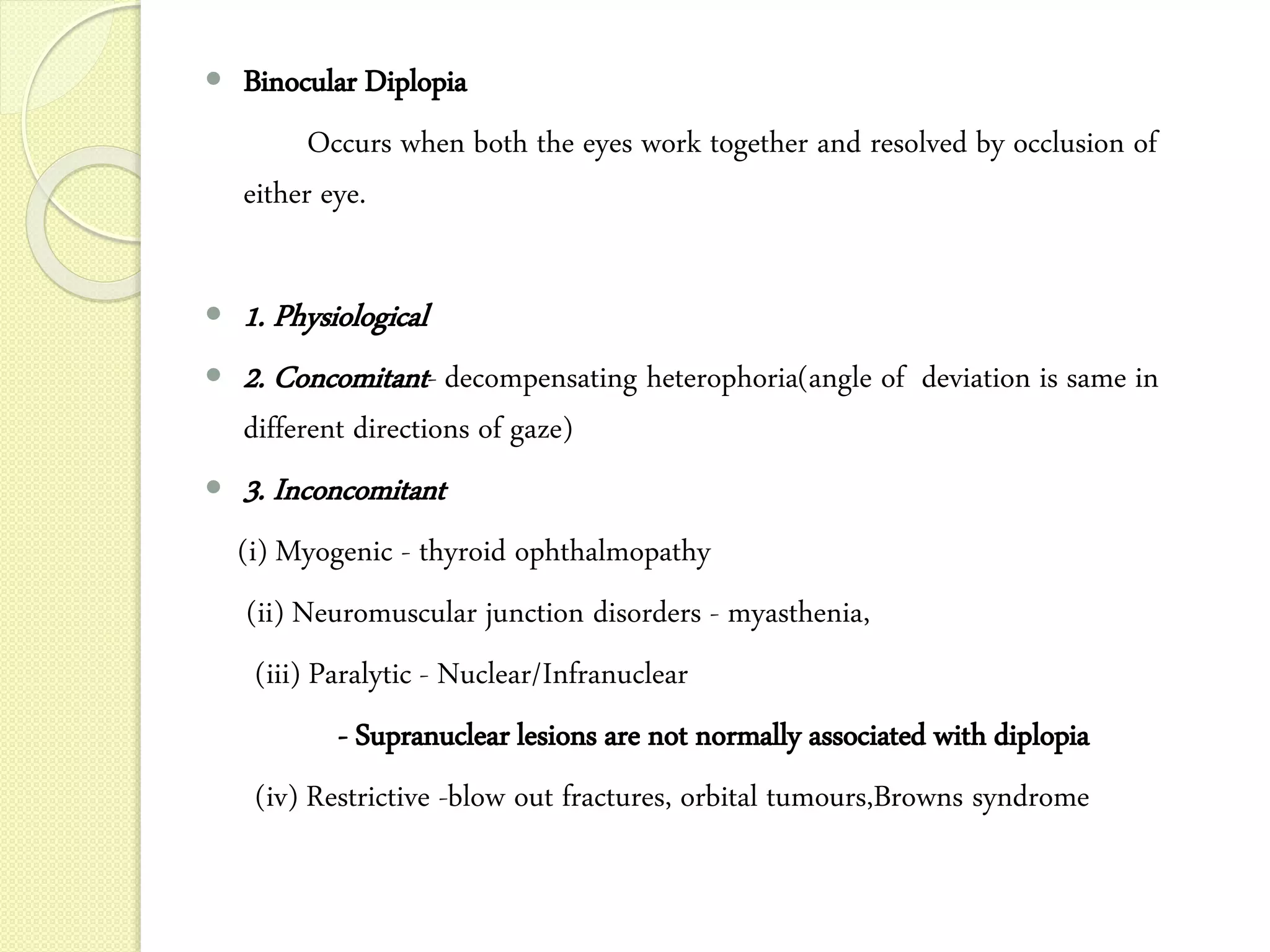 Diplopia charting | PPTX