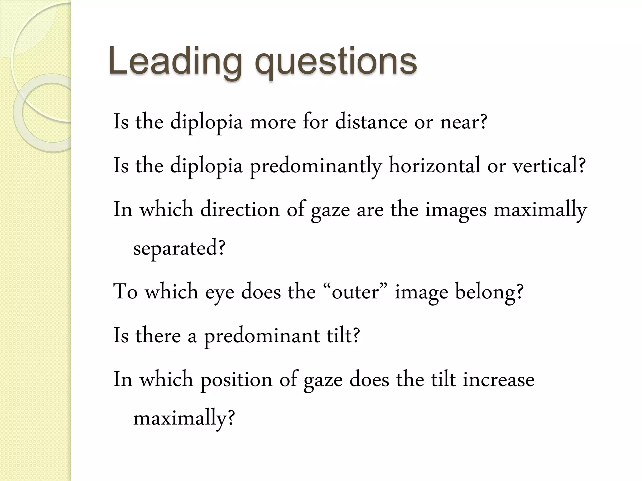 Diplopia charting | PPTX