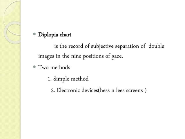 Diplopia charting | PPTX | Eye and Vision Conditions | Diseases and ...