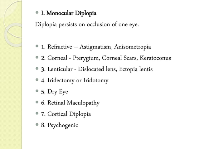 Diplopia charting | PPTX | Eye and Vision Conditions | Diseases and ...