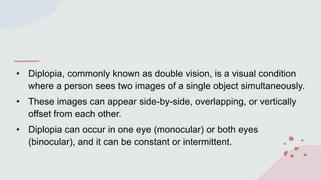 diplopia charting.ppt diplopia charting | PPTX | Eye and Vision ...