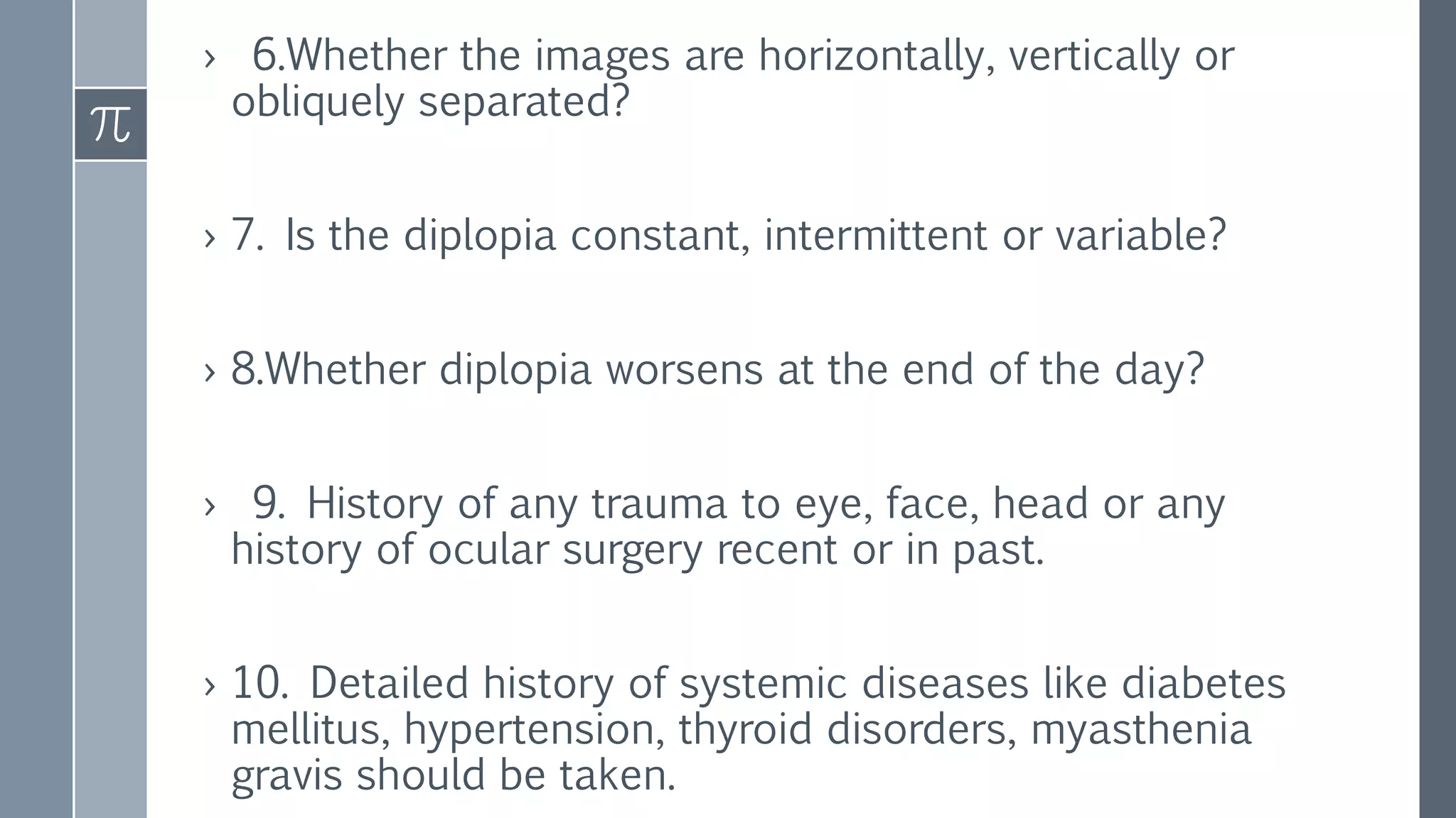 Diplopia charting | PPTX