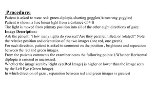 Diplopia charting in Ocular Motility pptx... | PPTX